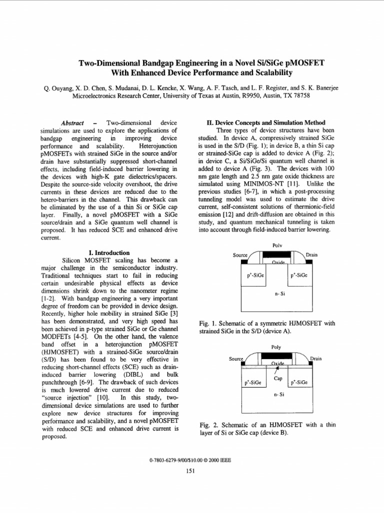 Two-Dimensional Bandgap Engineering in A Novel Si/Sige Pmosfet With Enhanced Device Performance ...