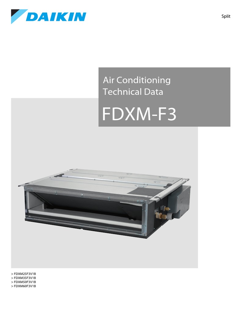 Datasheet Internal Units - FDXM-F3 - EEDEN17 - Data Books - English | PDF | Air Conditioning ...