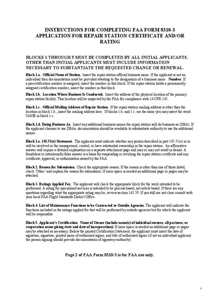 Fillable Faa Form 8310 3 - Printable Forms Free Online