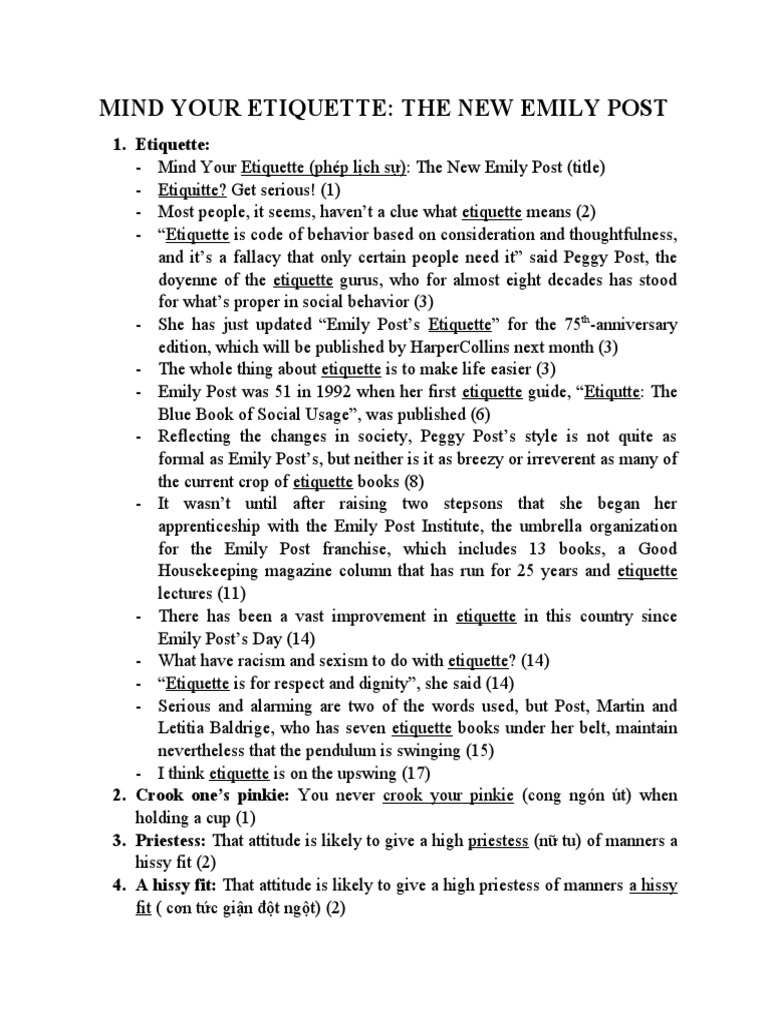 Modern Etiquette Insights by Peggy Post | PDF | Etiquette