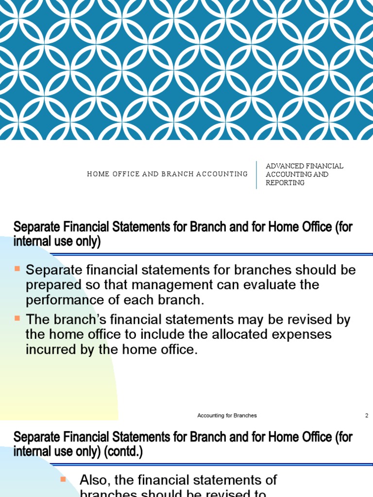 Home Office and Branch Accounting | PDF | Retained Earnings | Expense