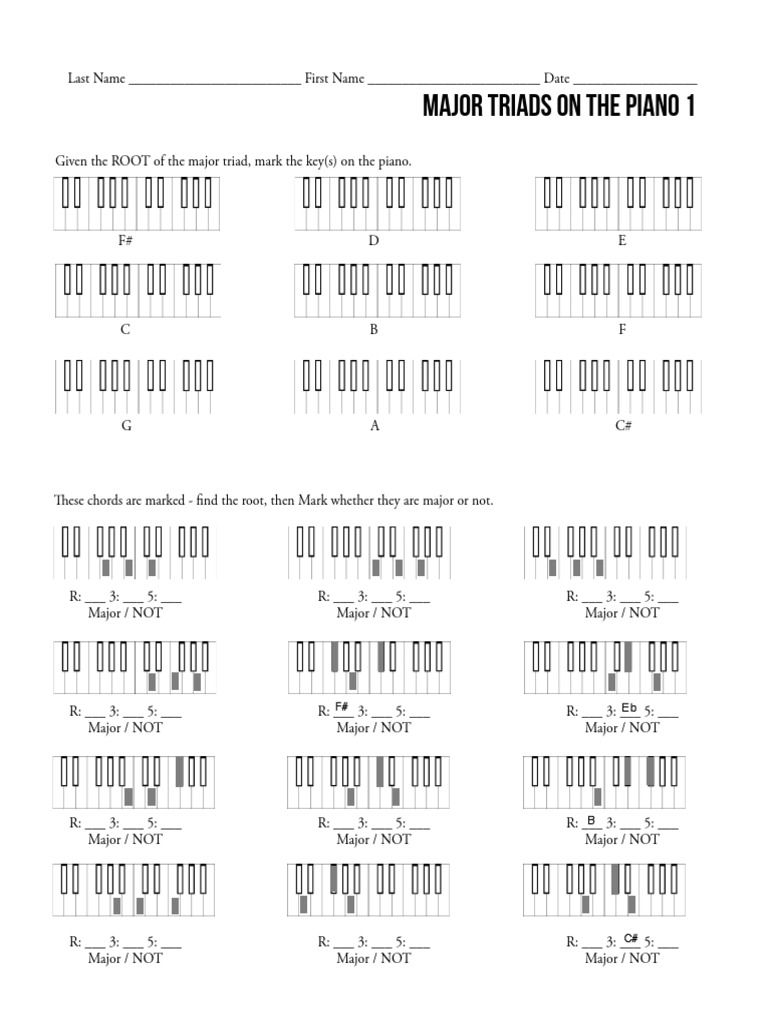 02-05 - Major Triads On The Piano 1 | PDF