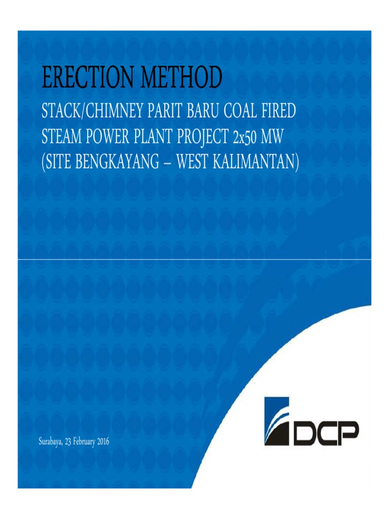 Metode Erection Stack & Chimney (Compatibility Mode) PDF | PDF | Chimney | Crane (Machine)