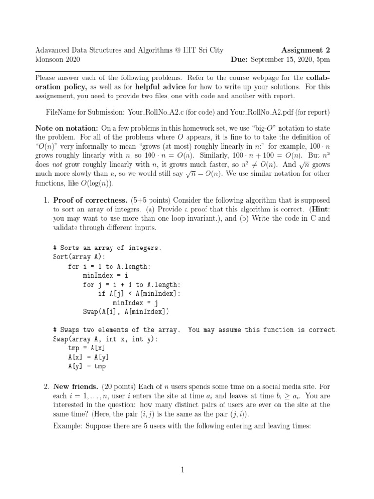 A2 Adsa | PDF | Maxima And Minima | Algorithms