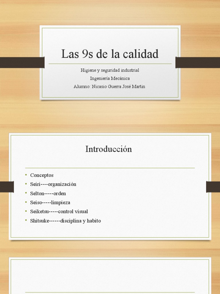 Las 9s de La Calidad | PDF
