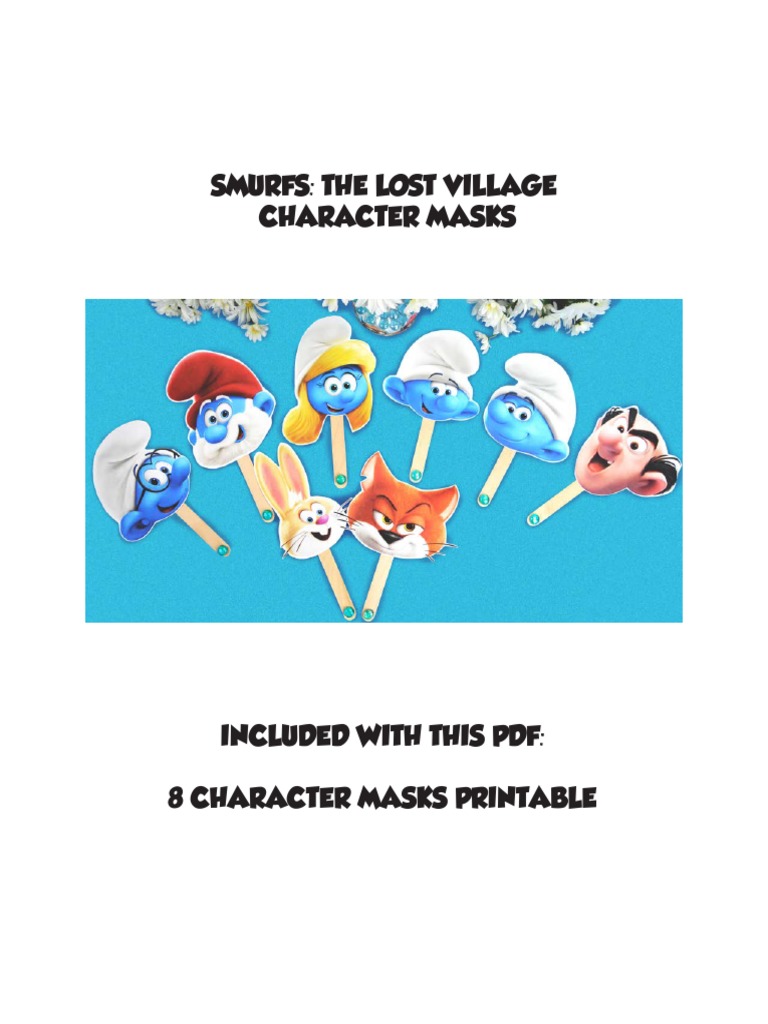 Smurfs: The Lost Village Character Masks | PDF