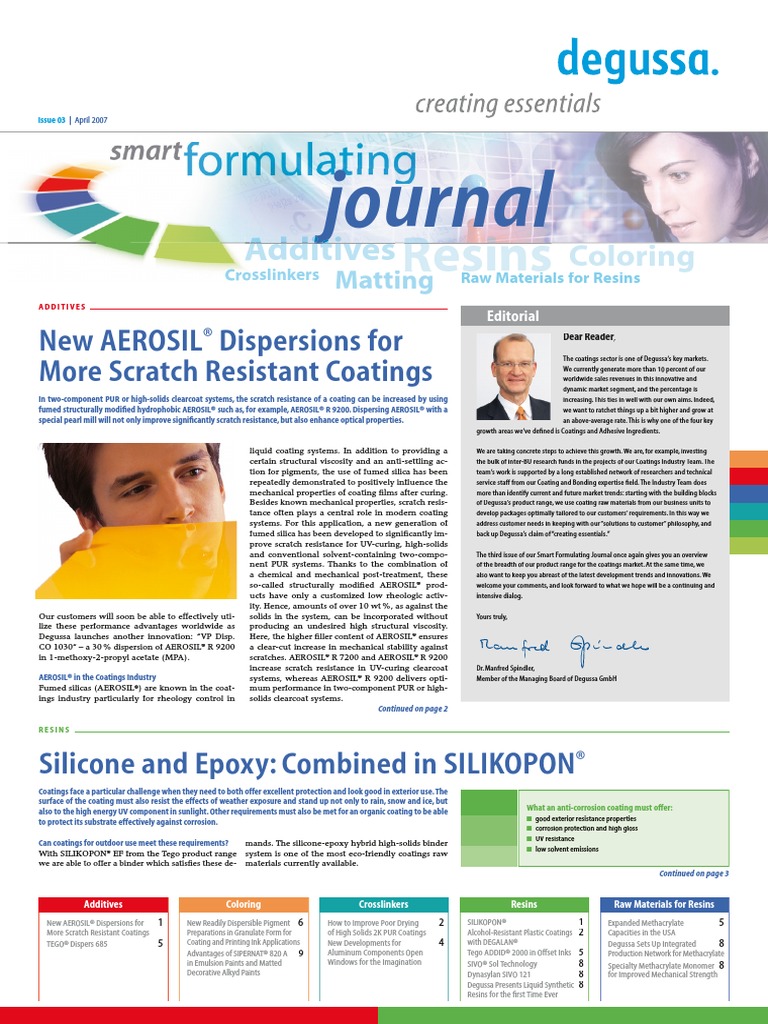 Smart Formulating Journal NR 3 Englisch | PDF | Epoxy | Silicone