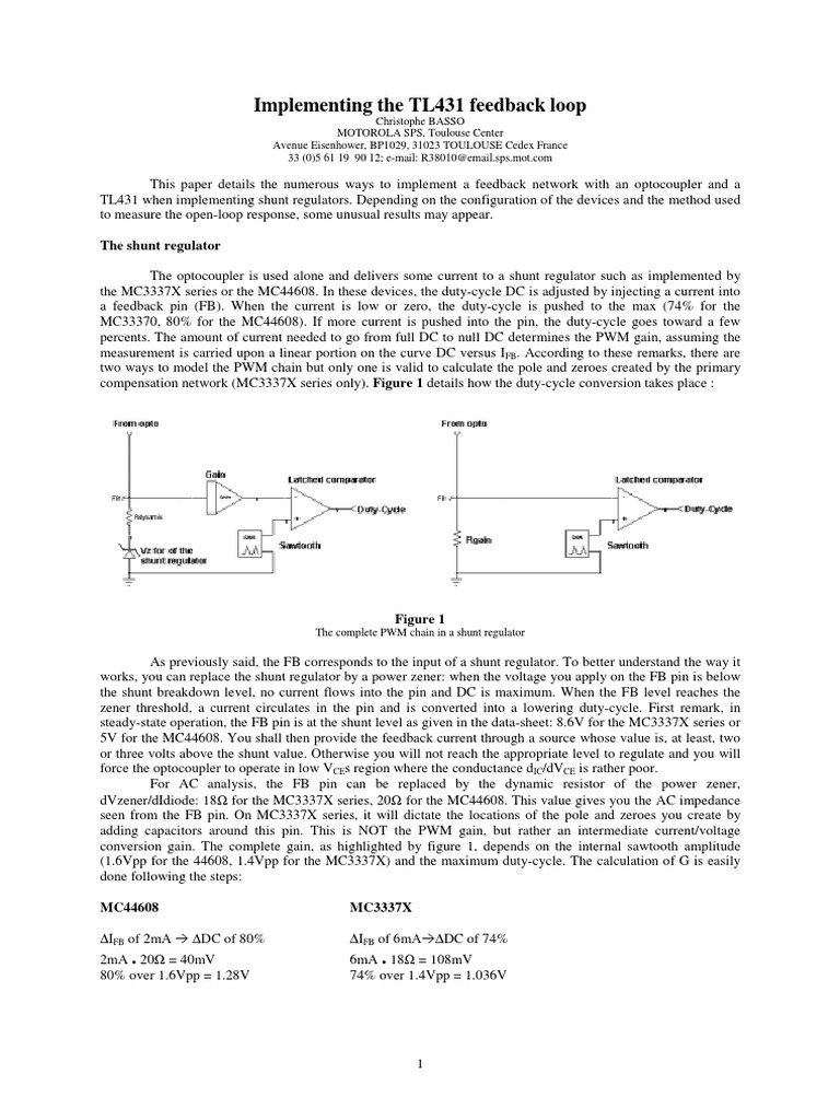 TL431 Design Tips2 PDF | PDF | Electrical Impedance | Electronics