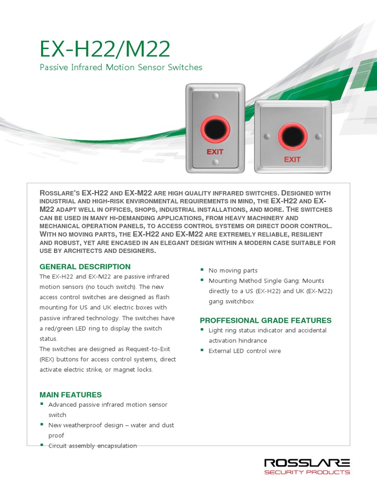 Infrared Motion Sensor Switches | PDF | Switch | Manufactured Goods