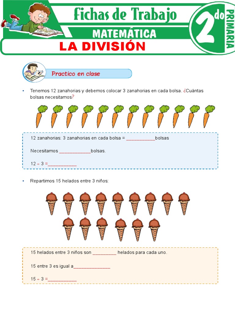 La División para Segundo Grado de Primaria PDF | PDF | División ...