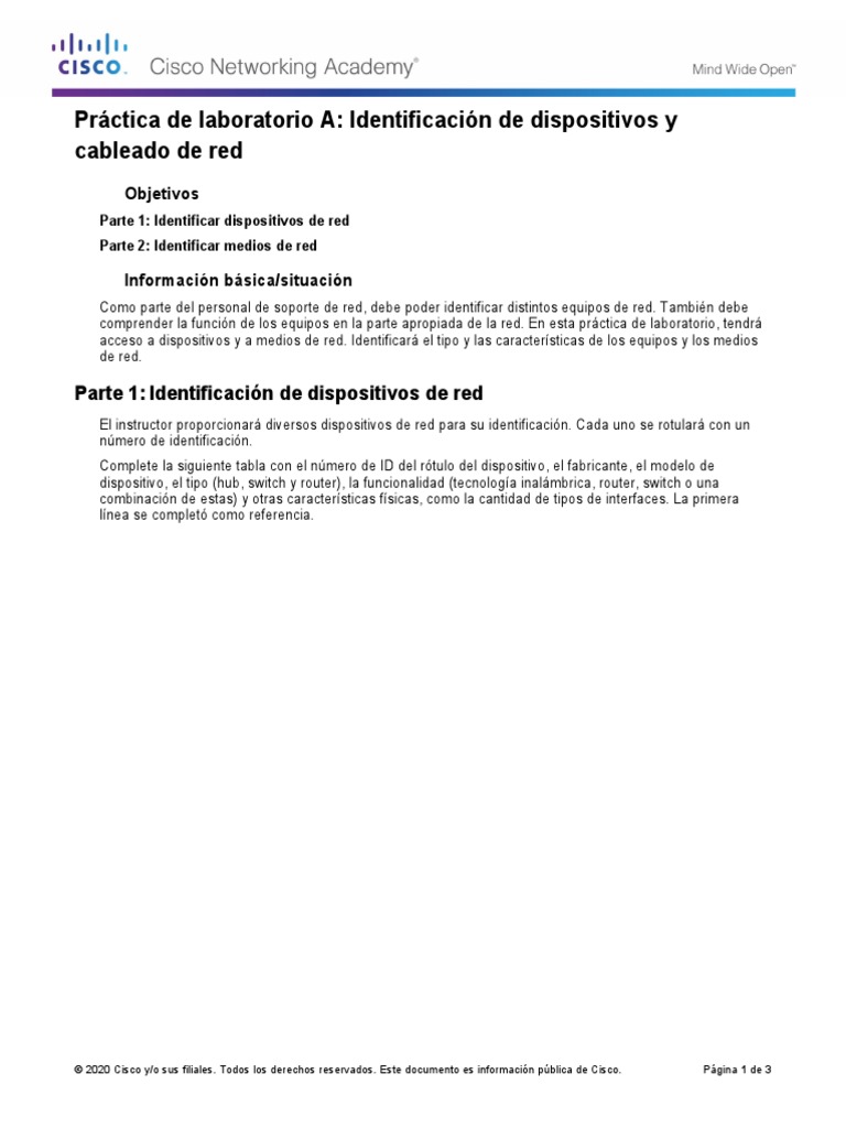 4.1.2.4 Lab - Identifying Network Devices and Cabling | PDF | Enrutador (Computación) | Red de ...