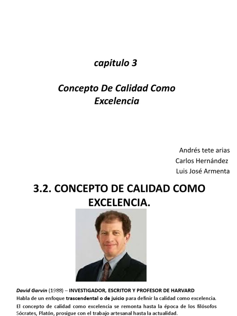 Calidad Como Excelencia | PDF | Calidad (comercial) | Business