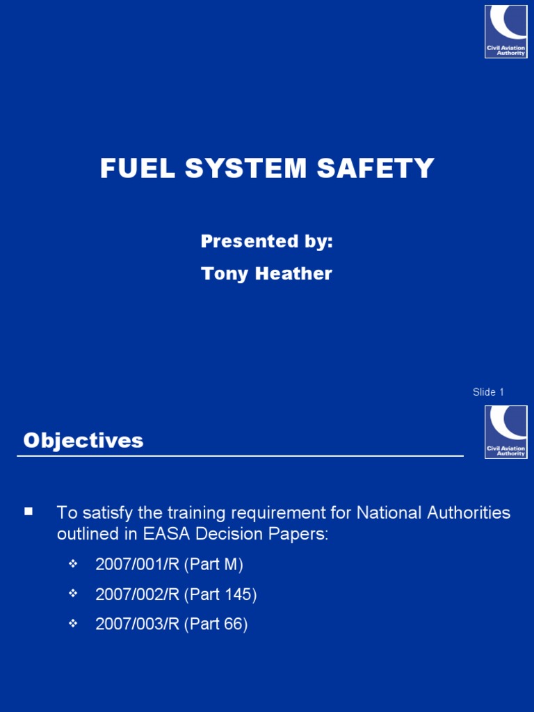 Fuel System Safety: Presented By: Tony Heather | PDF | National ...