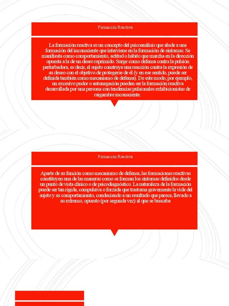 Formación Reactiva en Psicoanálisis | PDF | Relaciones personales ...