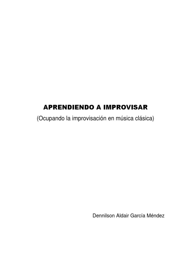 Aprendiendo A Improvisar PDF | PDF