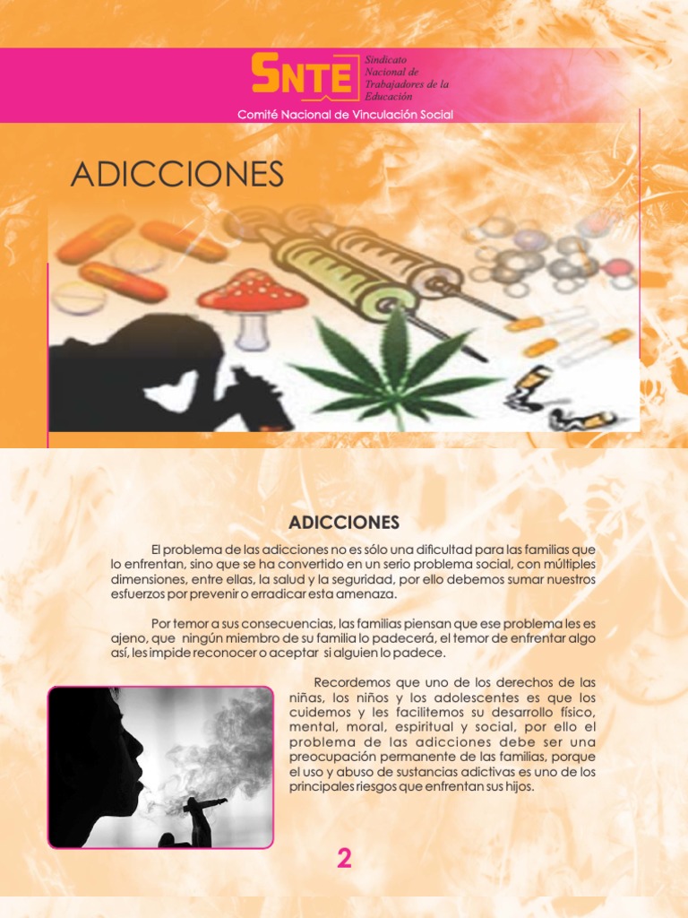 Folleto Adicciones | PDF | La dependencia de sustancias | Drogas