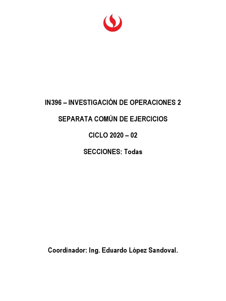 Problemas Iop2 | PDF | Inventario | Probabilidad