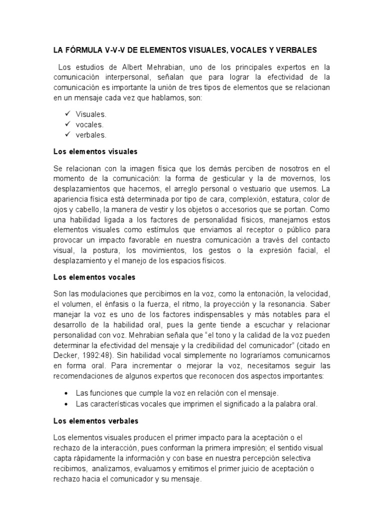 La Fórmula V | PDF | Expresión facial | Percepción