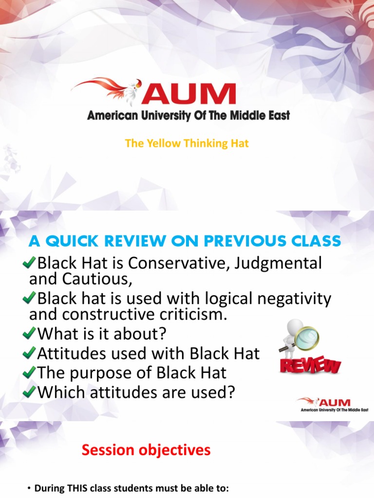 Understanding Yellow Hat Thinking | PDF | Reason | Optimism