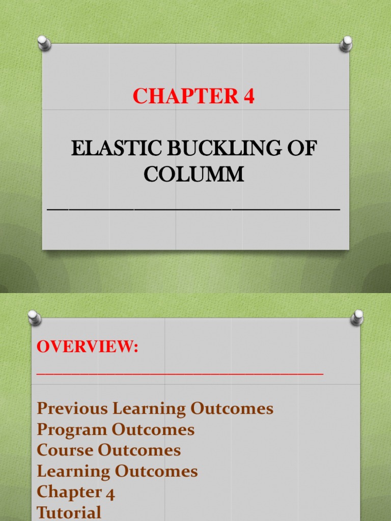 Elastic Buckling of Columns Explained | PDF | Buckling | Column