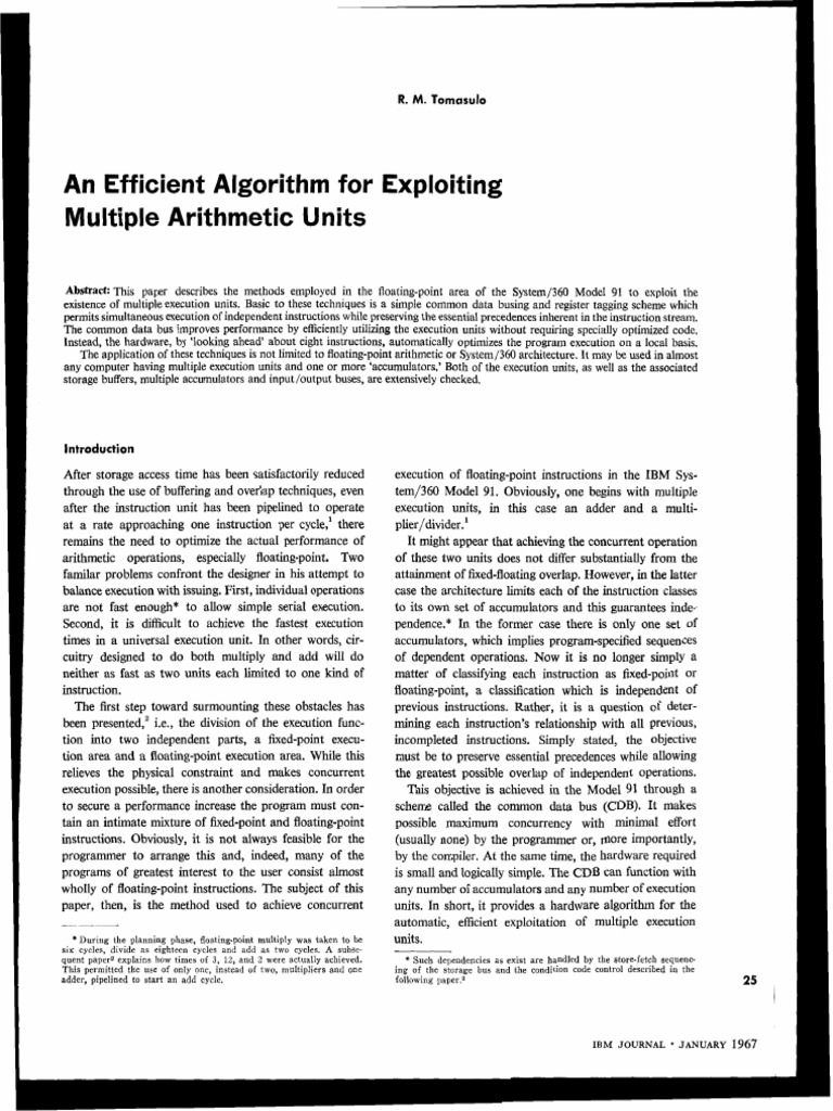 An Efficient Algorithm For Exploiting Multiple Arithmetic Units | PDF | Digital Electronics ...