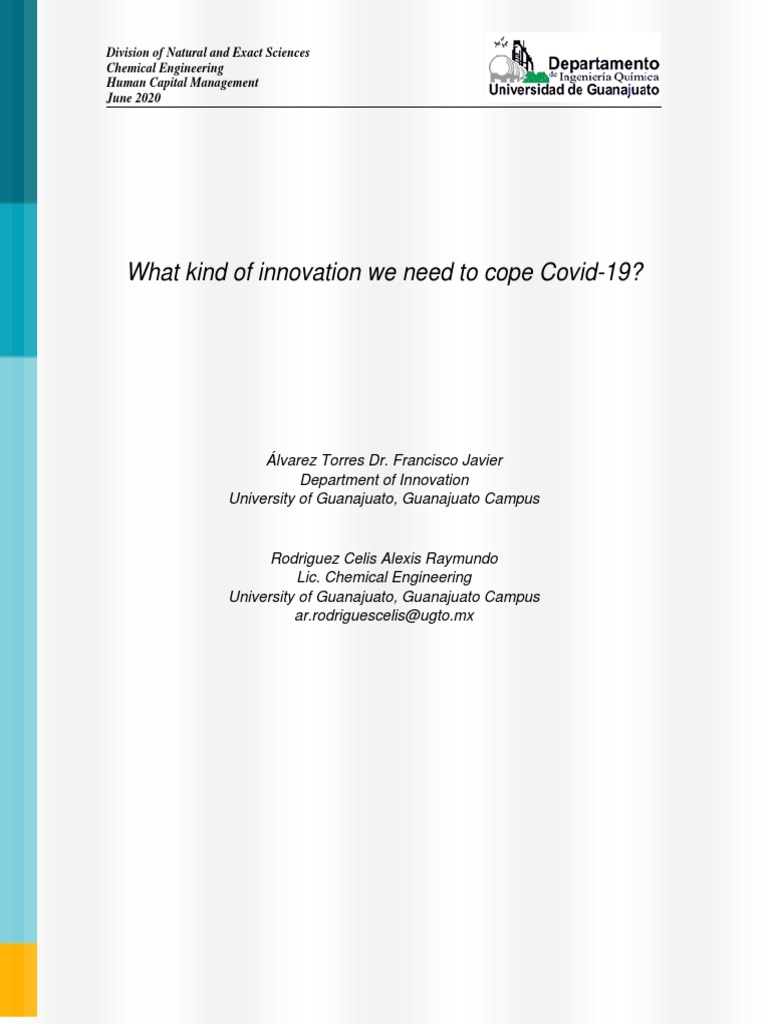 What Kind of Innovation We Need To Cope Covid-19? | PDF | Virus ...
