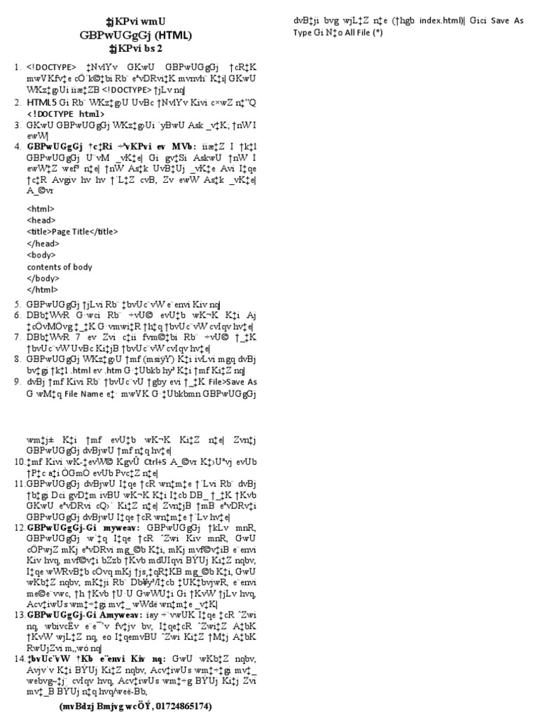 HTML-Hand Note For HSC ICT - 02 | PDF