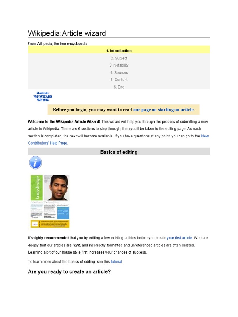 Create Your First Wikipedia Article | PDF | Computers