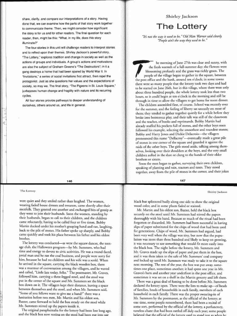 The Lottery Story | PDF