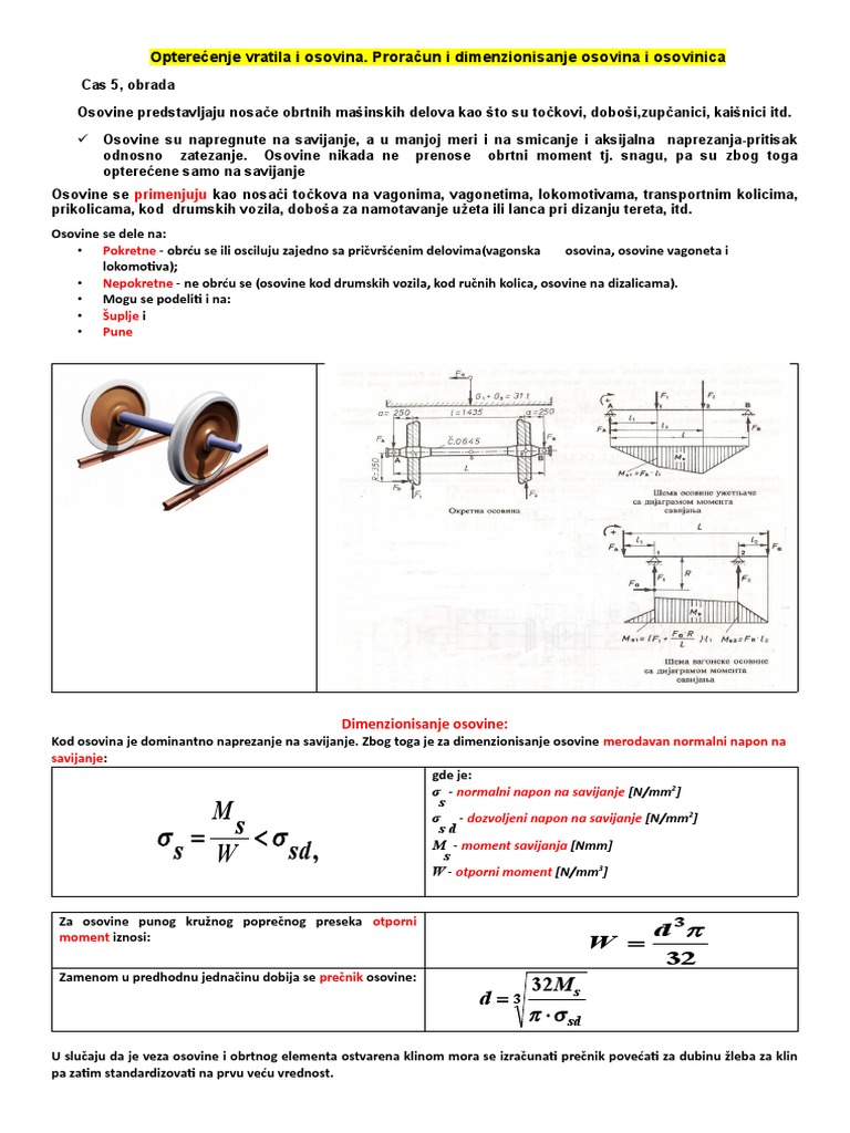 Opterećenje Osovina I Osovinica | PDF