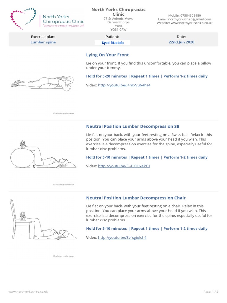 Back Exercise PDF | PDF | Medicine | Clinical Medicine
