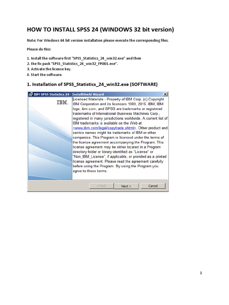 How To Install SPSS 24 | PDF