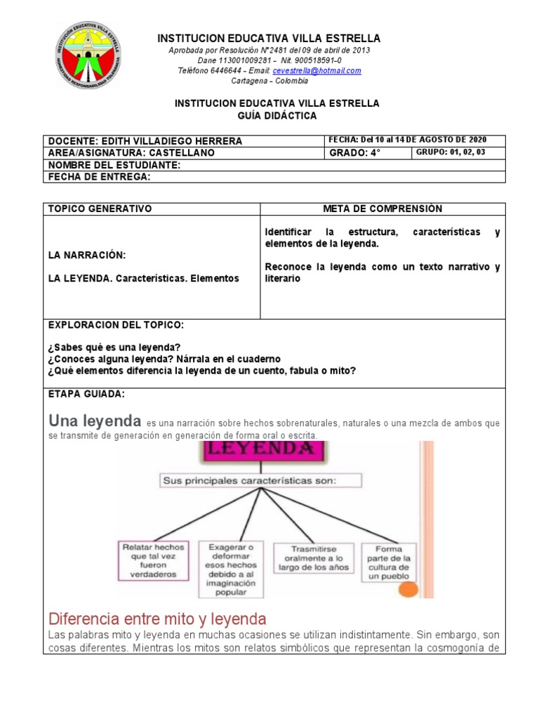 Guía Didáctica sobre Leyendas para Niños | PDF | Leyendas