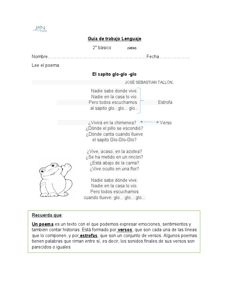 El Sapito Glo Glo Pdf