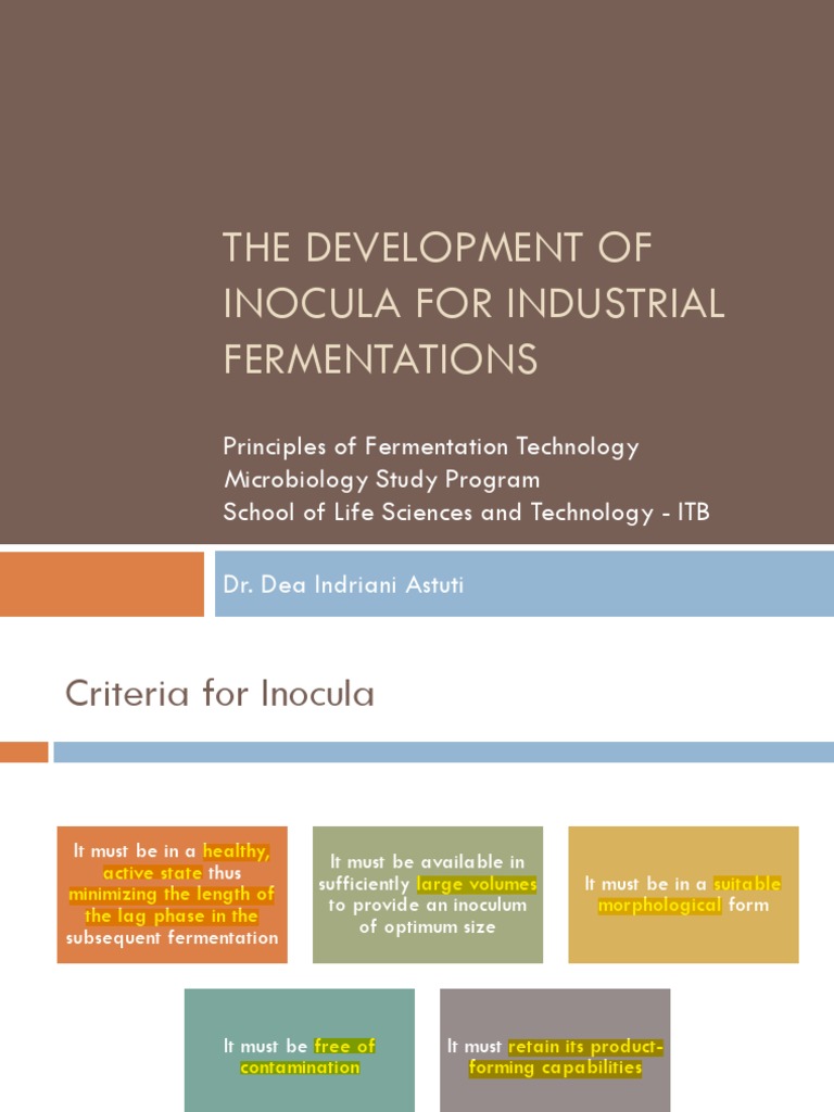 Inoculum Development For Industrial Fermentation PDF | PDF | Yeast ...