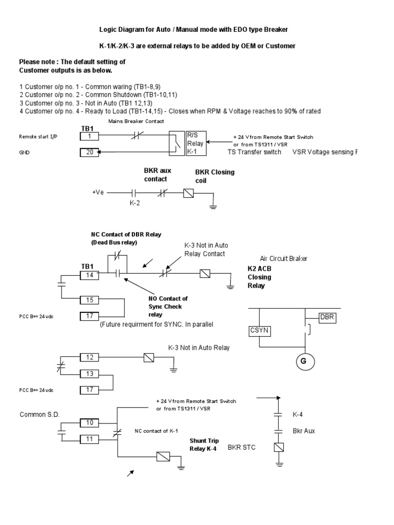 PCC2100 Logic Diagram - 1 | PDF | Relay | Switch