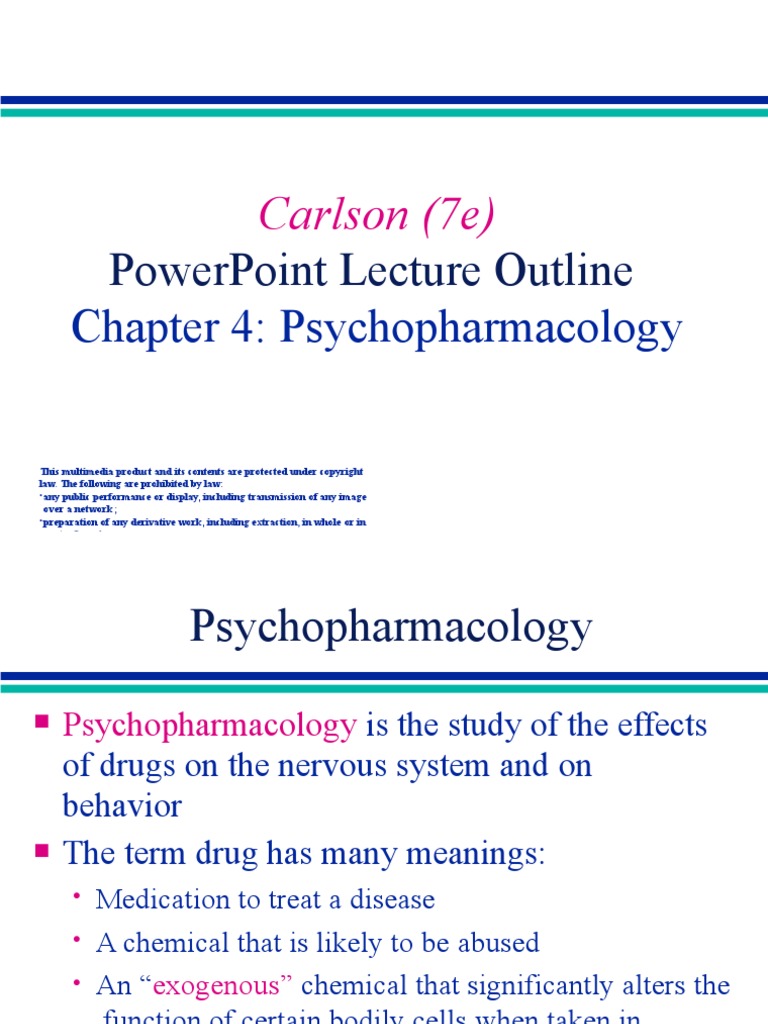 Carlson (7E) : Powerpoint Lecture Outline | PDF | Acetylcholine | Serotonin