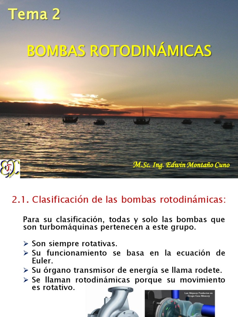 Bombas Rotodinámicas | Descargar gratis PDF | Bomba | Ingeniería mecánica