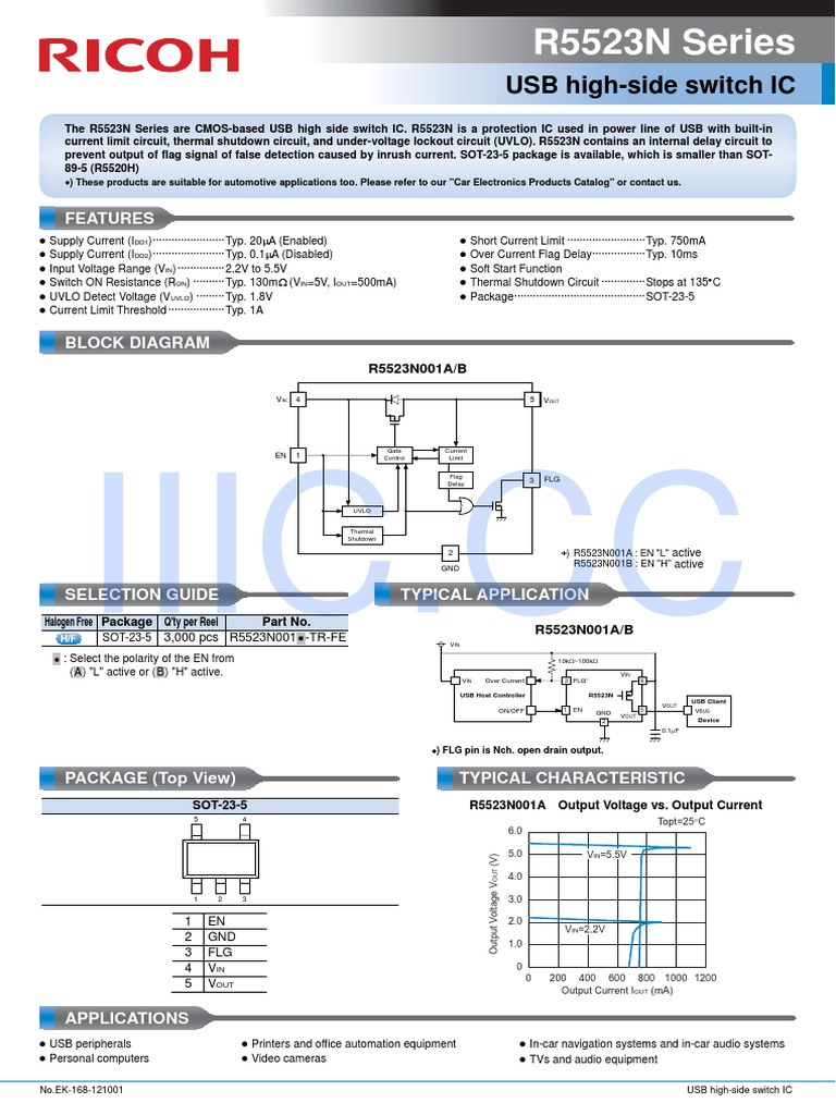 R5523N001B TR Fe | PDF | Reliability Engineering | Switch