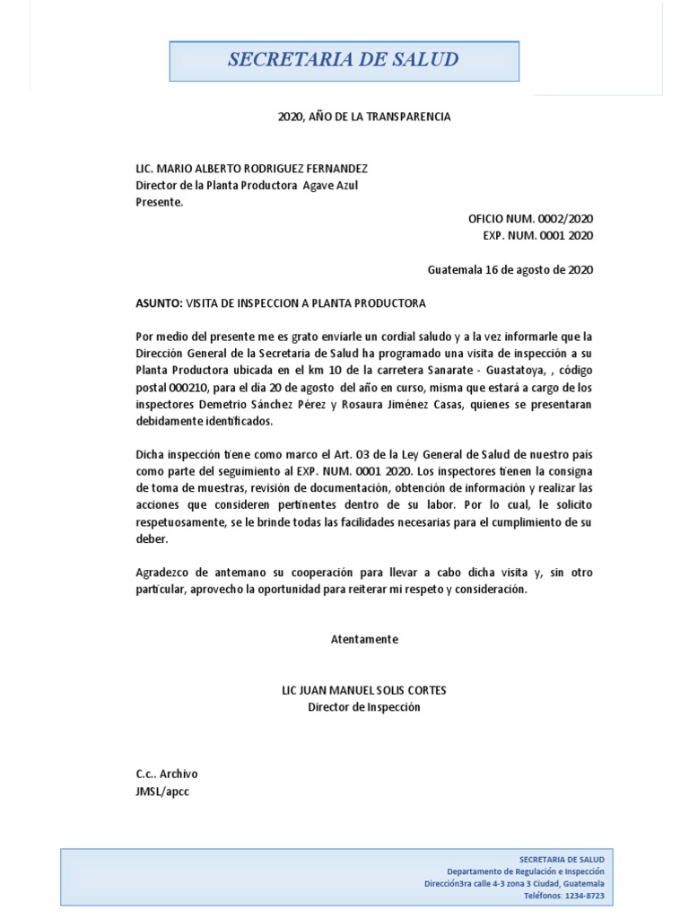Formato Oficio | PDF