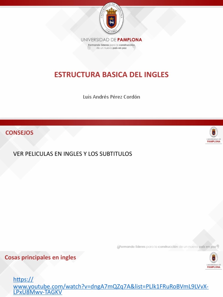 Estructura Basica Ingles | PDF | Idioma en Inglés | Verbo