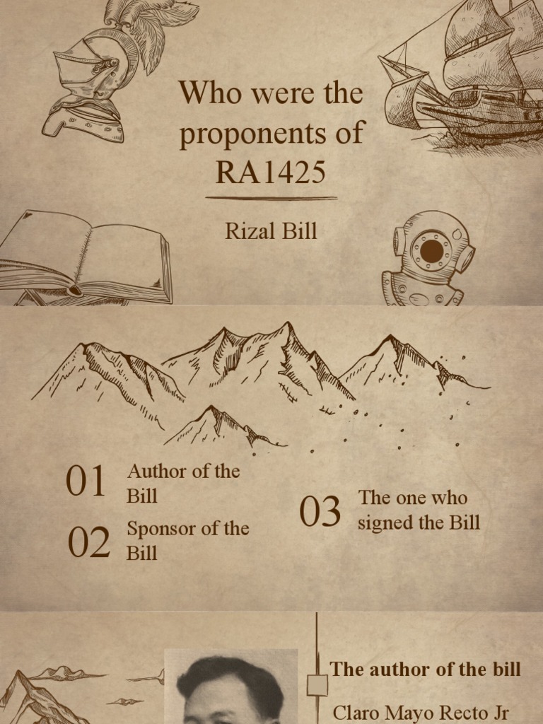 Who Were The Proponents of RA1425: Rizal Bill | PDF | Philippines ...