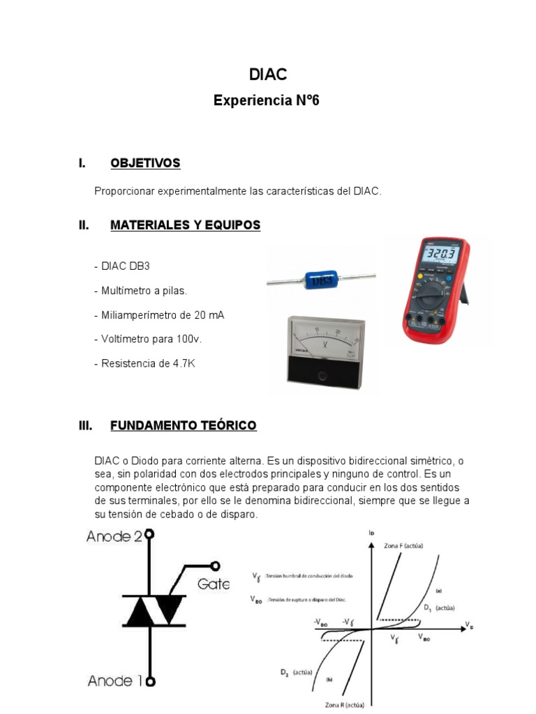 DIAC | PDF | Diodo | Transistor