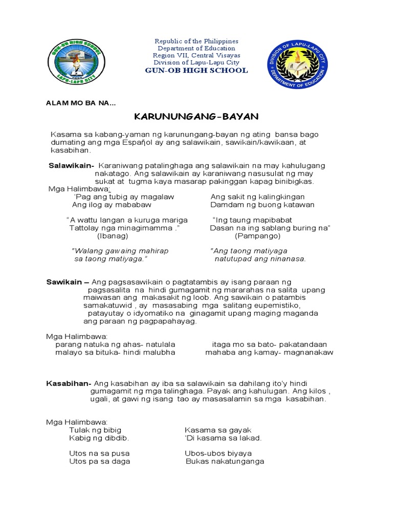 Karunungan - Bayan | PDF