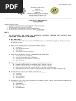 Practical Research 1 Final Exam | PDF | Sampling (Statistics ...