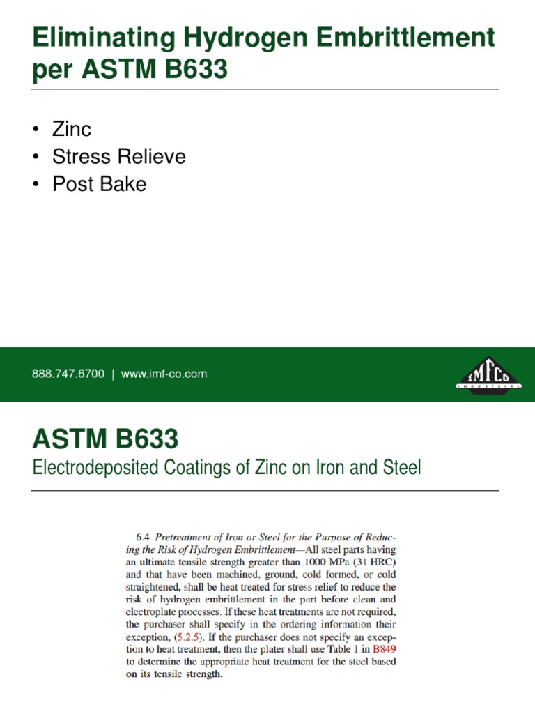 Website Eliminating Hydrogen Embrittlement Per ASTM B633 PDF | PDF | Home & Garden