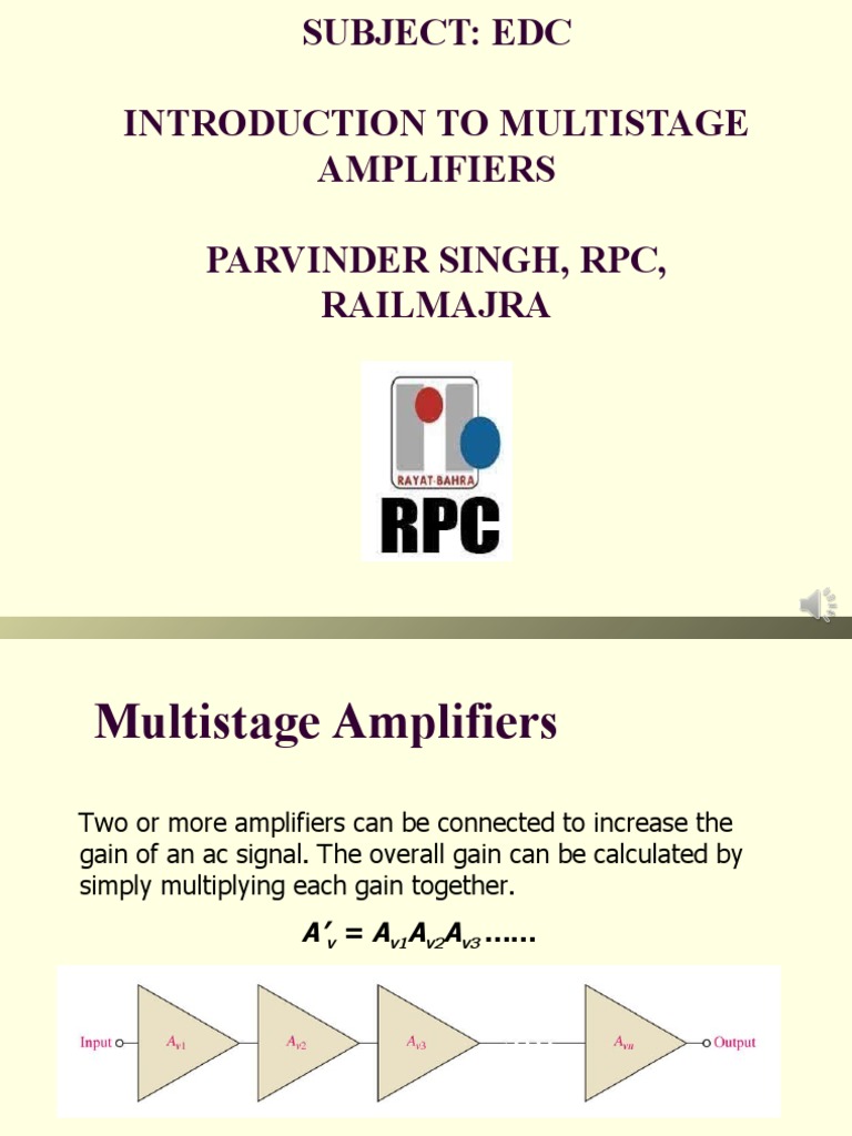 Multistage Amplifiers | PDF | Amplifier | Electronic Circuits