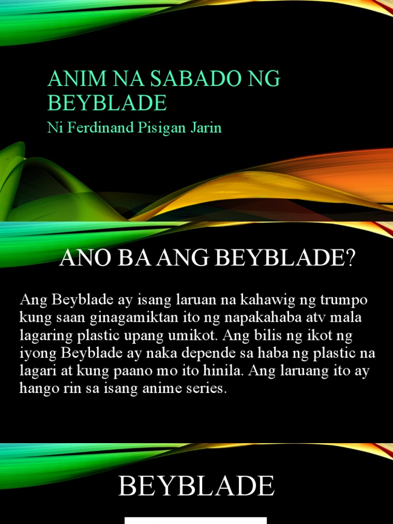 Anim Na Sabado NG Beyblade | PDF