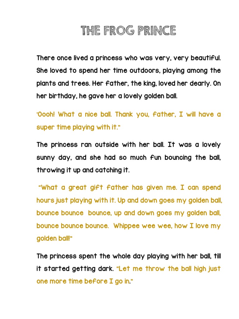 The Frog Prince | PDF