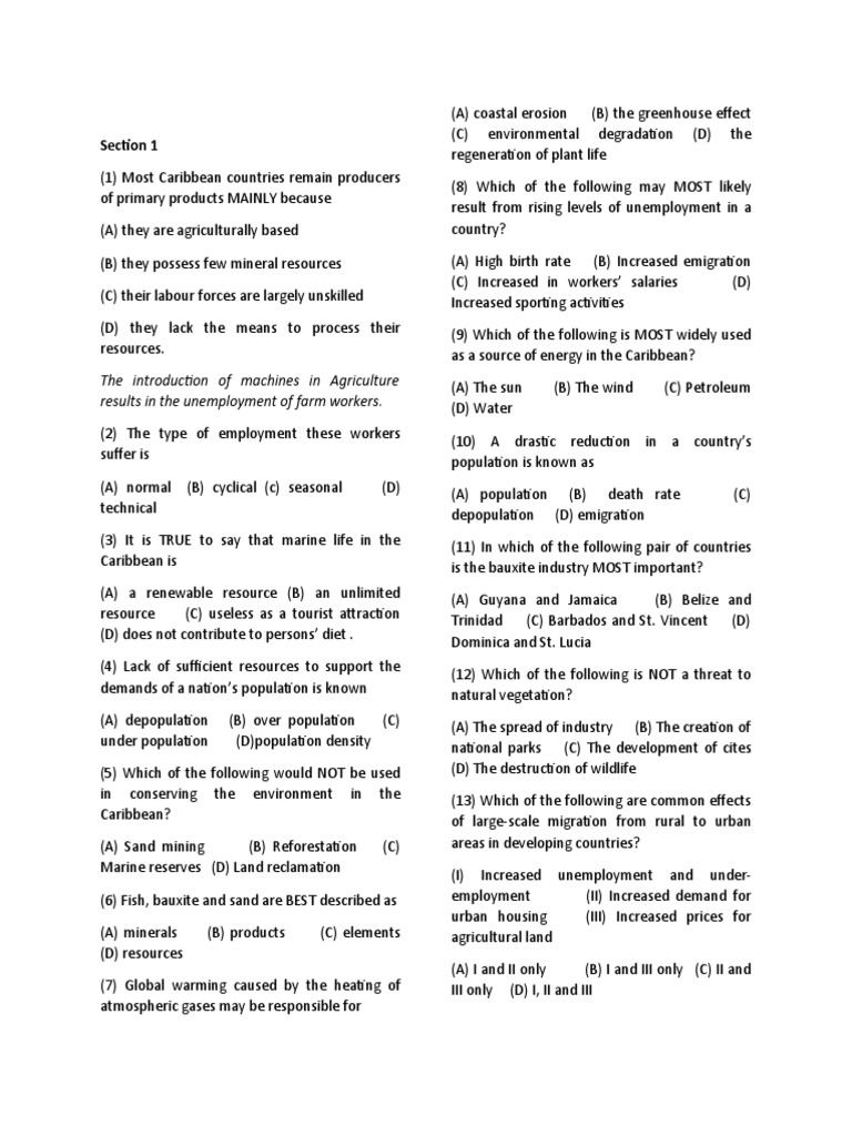 Social Studies Grade 11 B 1 Multiple | PDF | Renewable Resources | Resource